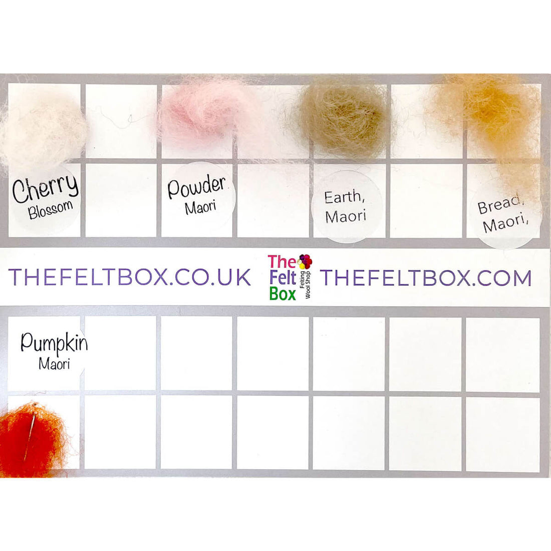 Carded Felt Needle Felting NZ and Maori Colour Chart Real Wool Colour ...